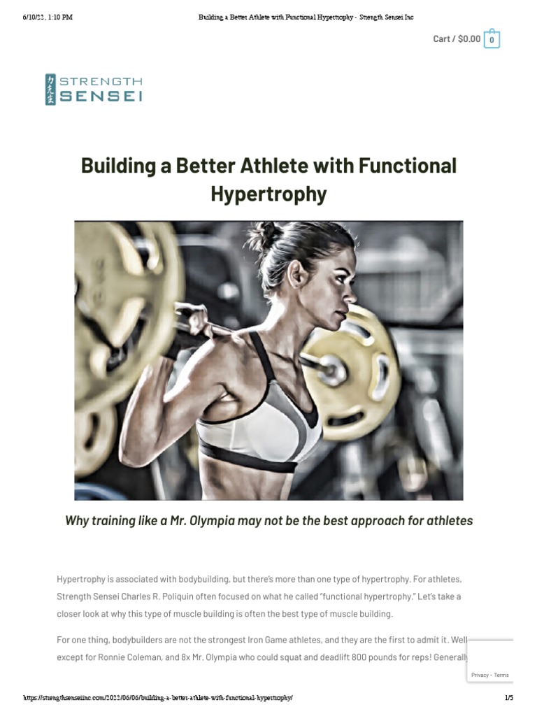 Building A Better Athlete With Functional Hypertrophy - Strength Sensei ...
