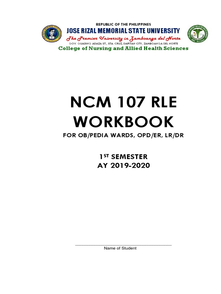 RLE NCM 107 Workbook Activities and Requirements | PDF | Nursing ...