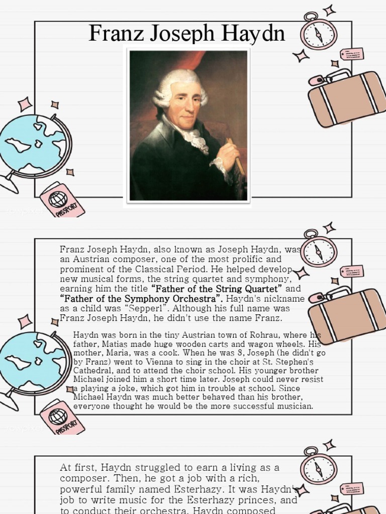 Music Lesson 7 Franz Joseph Haydn | PDF | Orchestras | String Quartet
