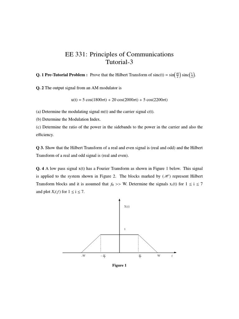 EE331 Tutorial 3QS | PDF | Telecommunications Engineering | Radio Technology