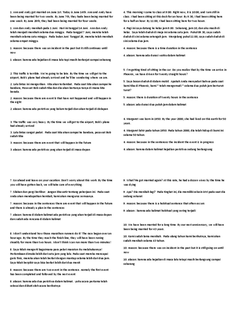 Bahasa Inggris Exercise 5 | PDF