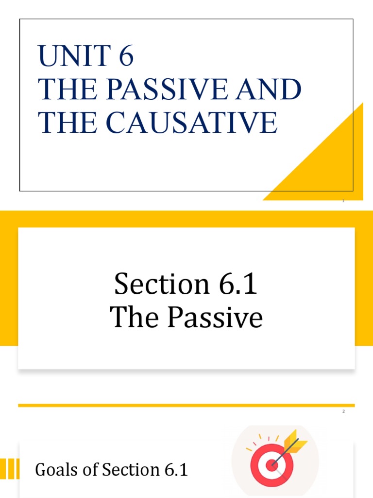 NP C6 CD6.1 ThePassive | PDF | Linguistics | Grammar