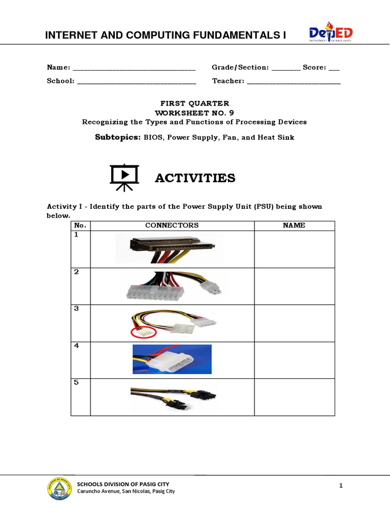 Sptve Icf7-Q1-Dw9 | PDF | Video Game Platforms | Office Equipment
