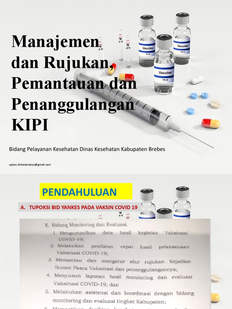 Manajemen KIPI Vaksin COVID-19 Brebes | PDF