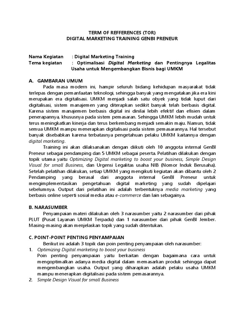 Tor Digital Marketing Training | PDF