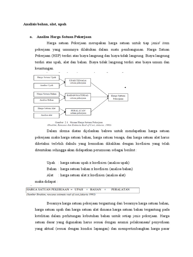 Analisis Bahan, Alat, Dan Upah | PDF