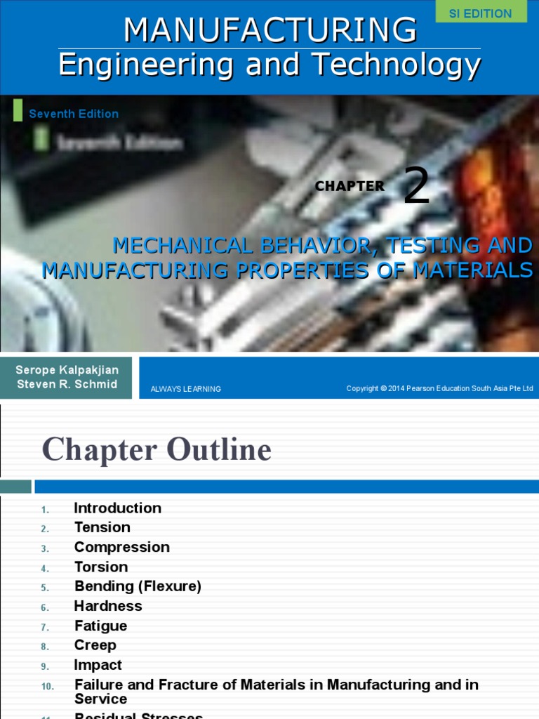 PPT MFG Chapter02 Final | PDF | Fracture | Deformation (Engineering)