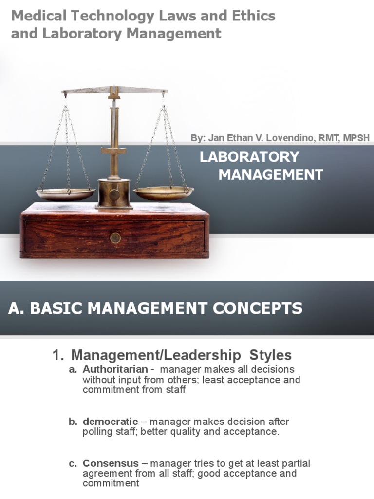 Laboratory Management | PDF | Goal | Leadership