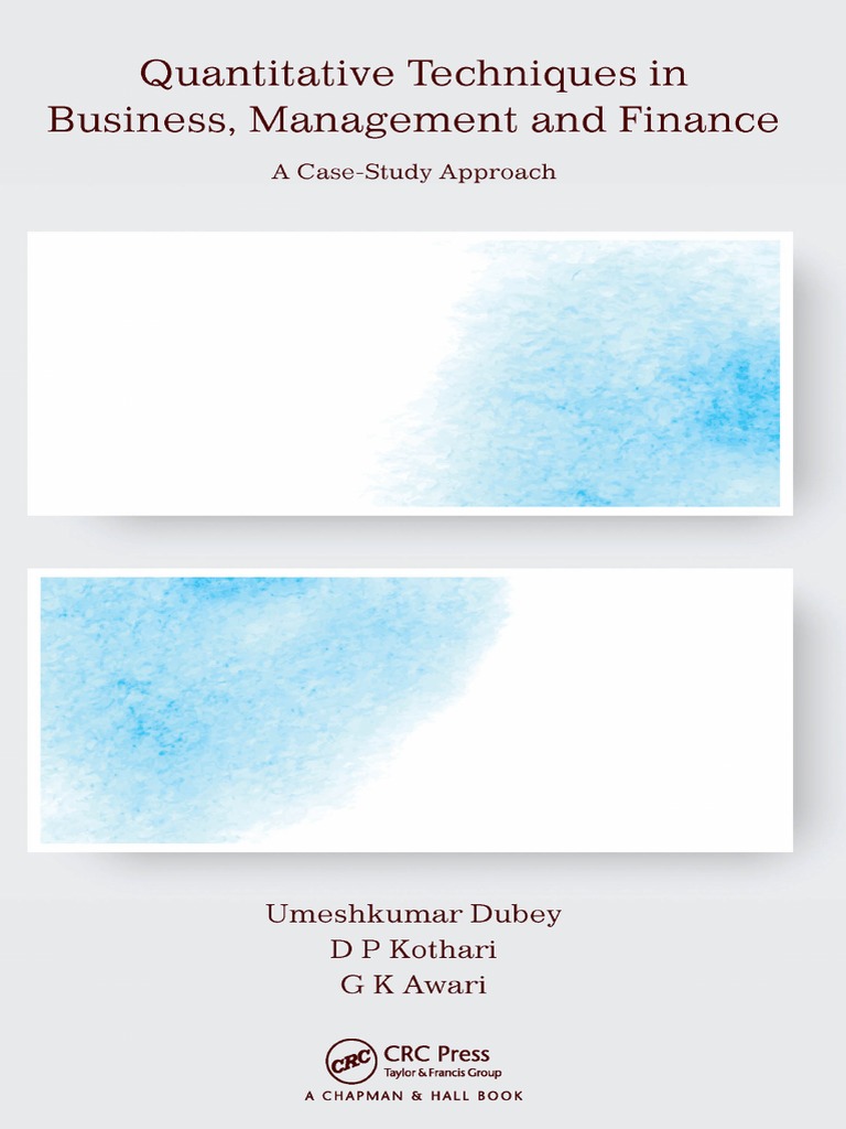 Quantitative Techniques in Business Management and Finance | PDF ...