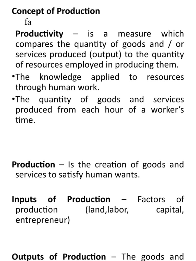 Concept of Production | PDF