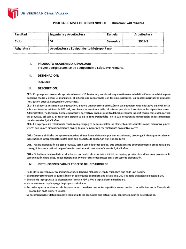 PRUEBA DE NIVEL DE LOGRO Nivel 2 VI CICLO 2022-2 | PDF | Evaluación