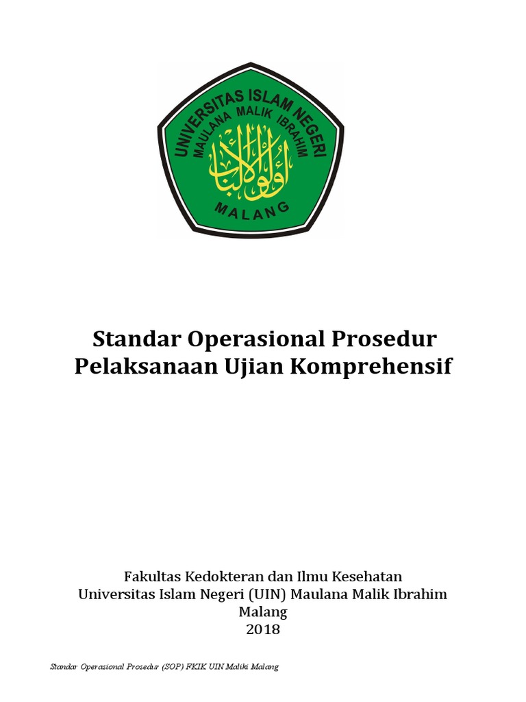 SOP Pelaksanaan Ujian Komprehensif | PDF