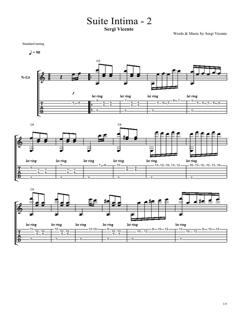 Suite Intima Guitar Tab | PDF