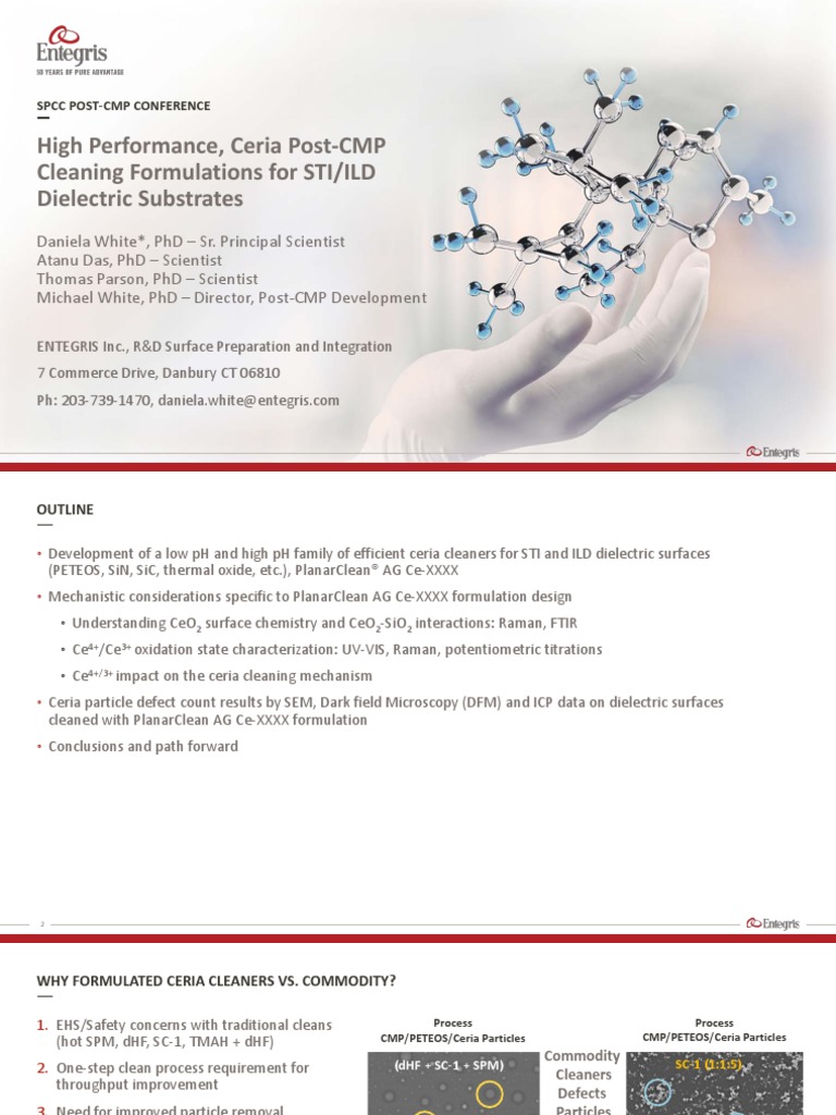 High Performance Ceria Post-CMP Cleaning Formulations For STI ...