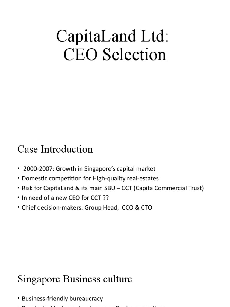 CapitaLand LTD | PDF | Business | Finance & Money Management