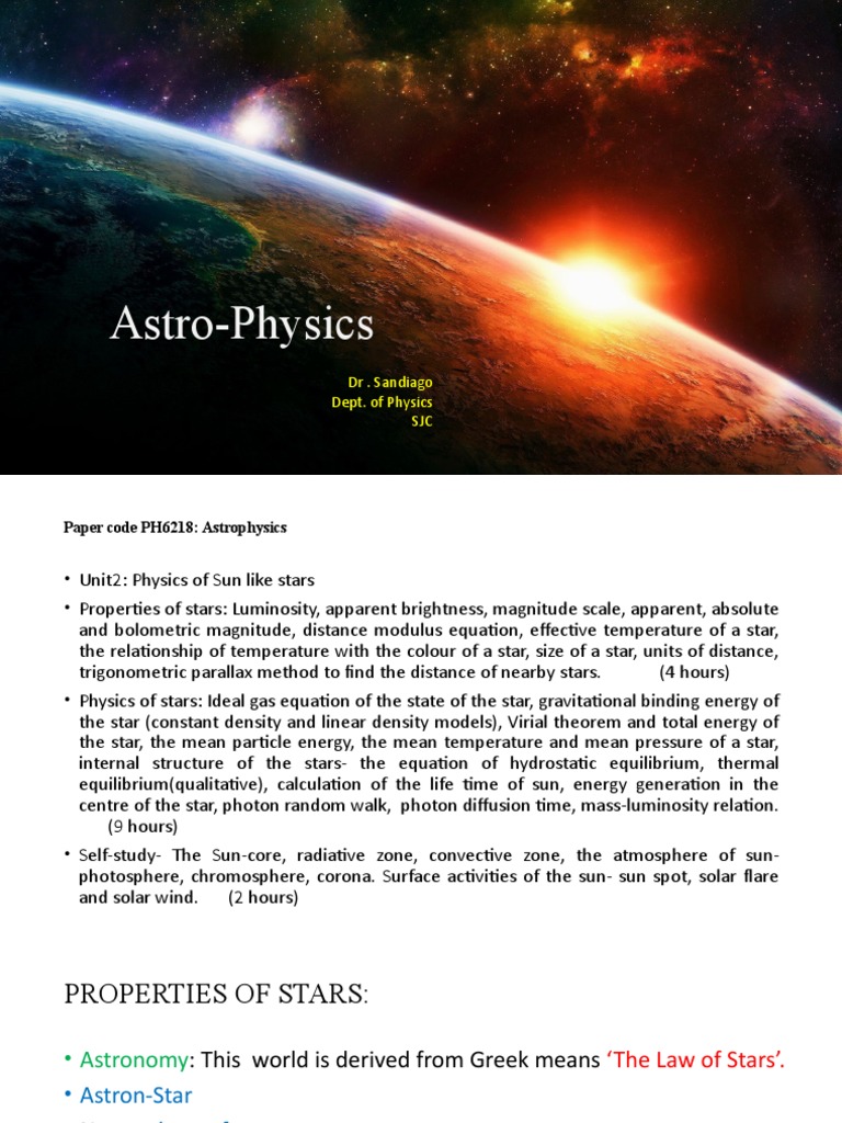 3yr-Astro-Properies of Stars | PDF | Apparent Magnitude | Stars