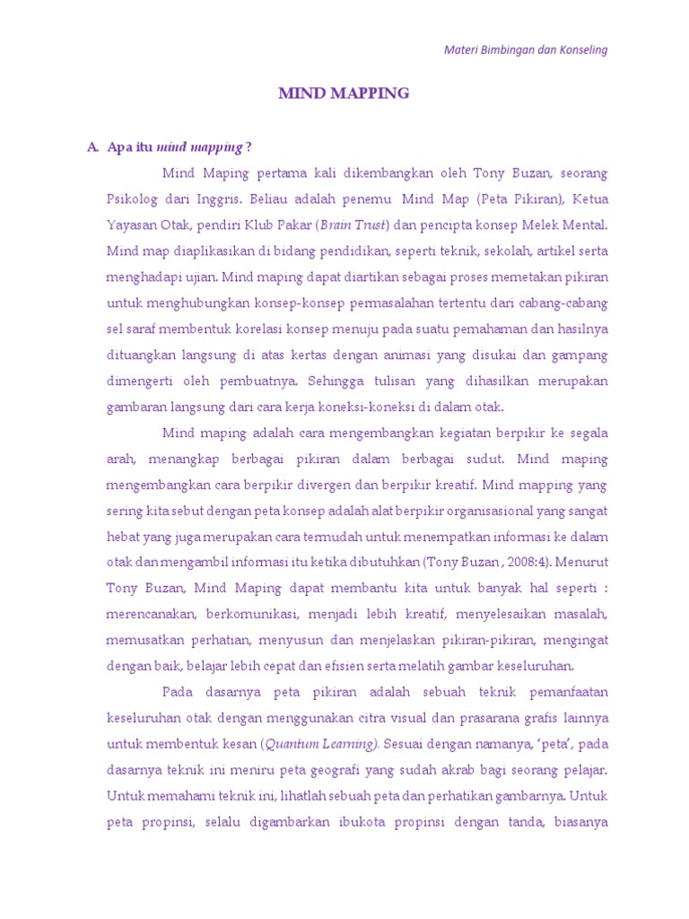 Manfaat dan Cara Mind Mapping Kelas 11 | PDF | Karier & Perkembangan