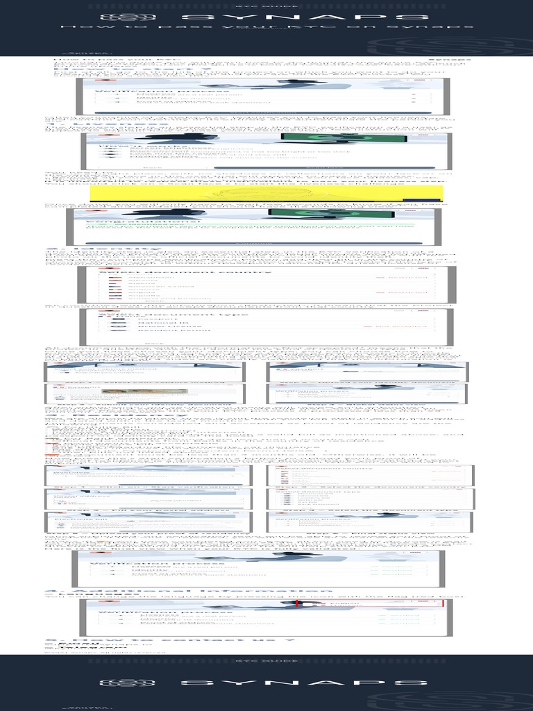 How To Pass Kyc Synaps - EN | PDF | Identity Document | Passport