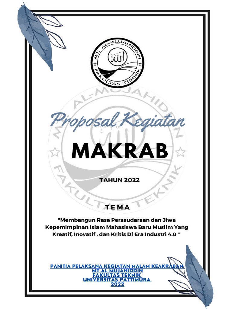 Proposal Makrab MT Fak Teknik Unpatti 2022 | PDF