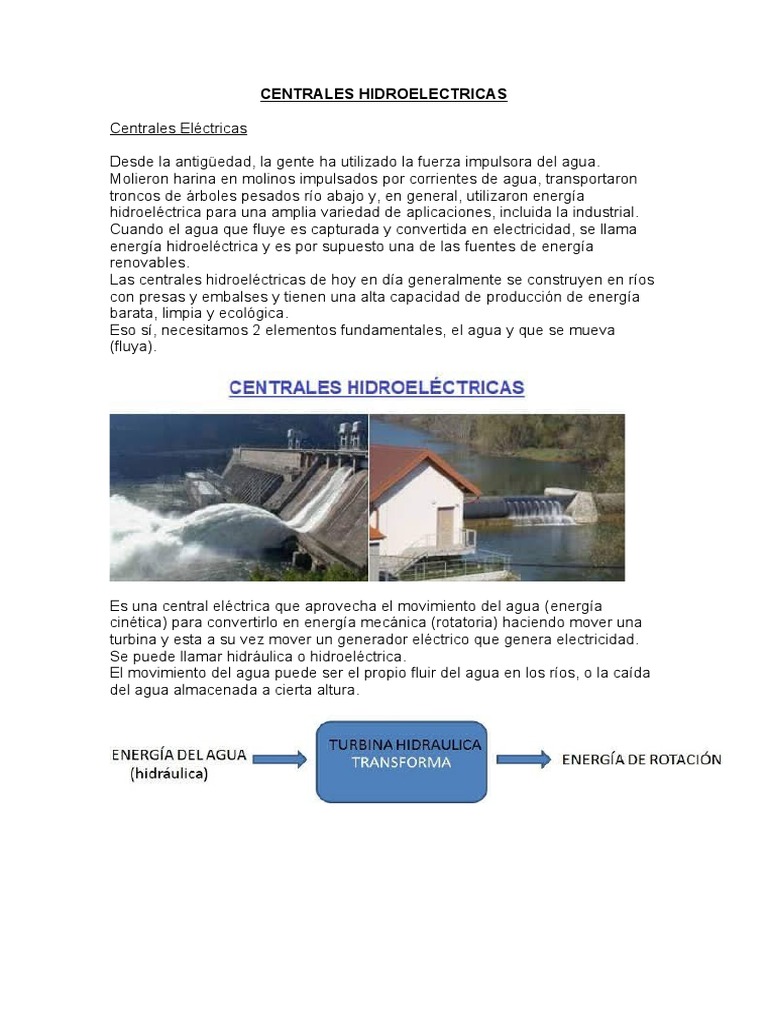 Centrales Hidroelectricas | PDF | Hidroelectricidad | Turbina