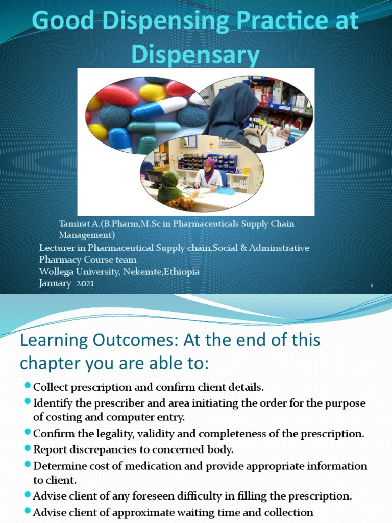 Good Dispensing Practices in Pharmacy | PDF | Prescription Drugs ...