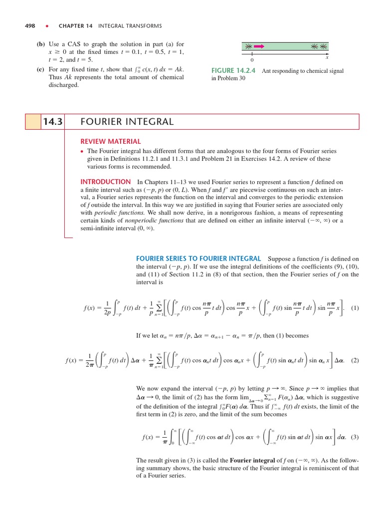 FOURIER INTEGRAL | PDF | Trigonometric Functions | Integral