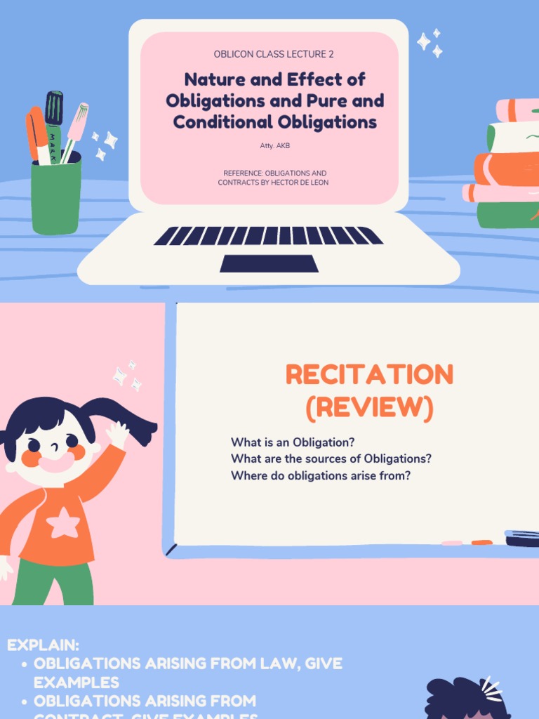 Obligations and Article 1163 Explained | PDF | Law Of Obligations ...