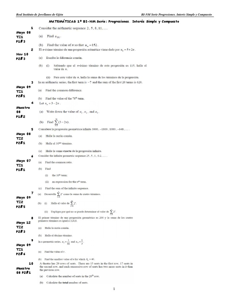 Progresiones e Interes Compuesto.1382859362 | PDF