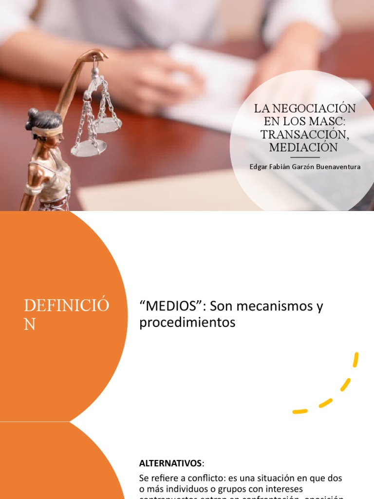 La Negociación en Los Masc - Transacción, Mediación | PDF | Mediación | Conflicto (proceso)