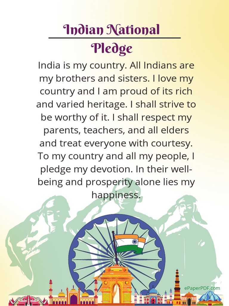 Indian National Pledge | PDF