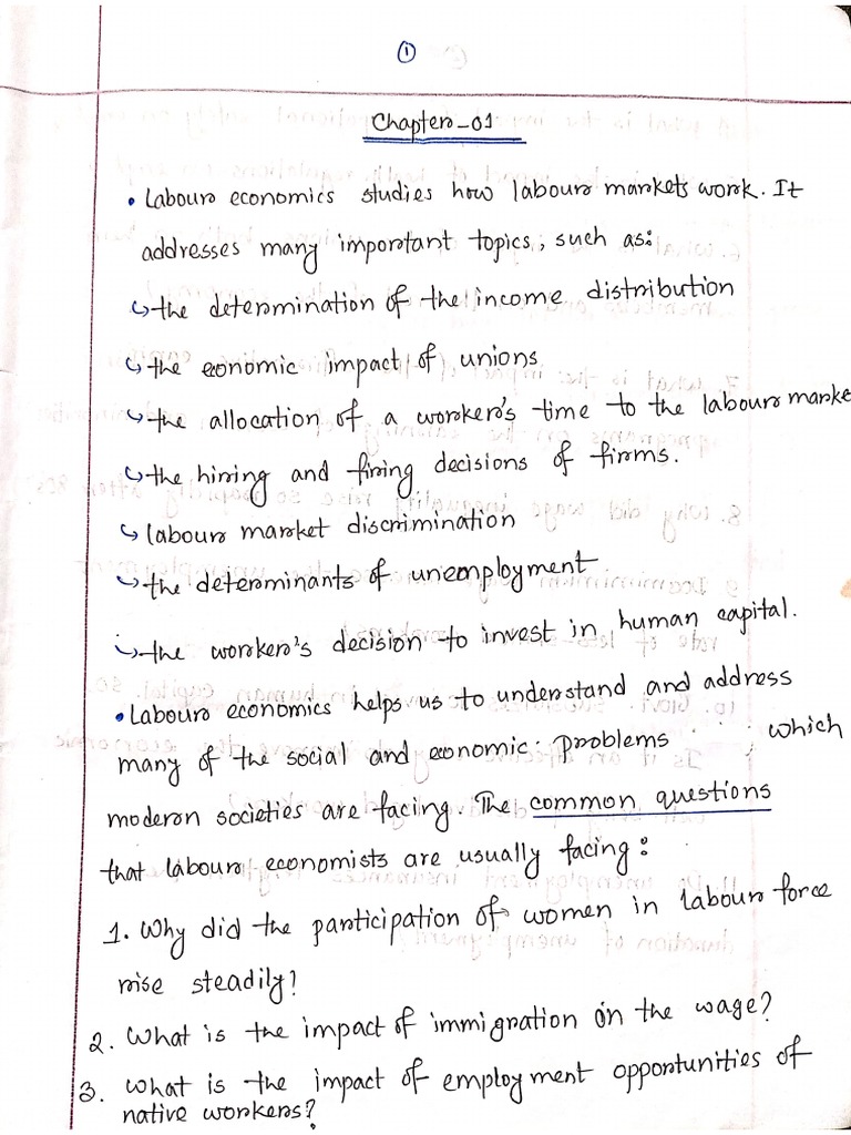 Labor Note Chapter - 1,2,3 | PDF