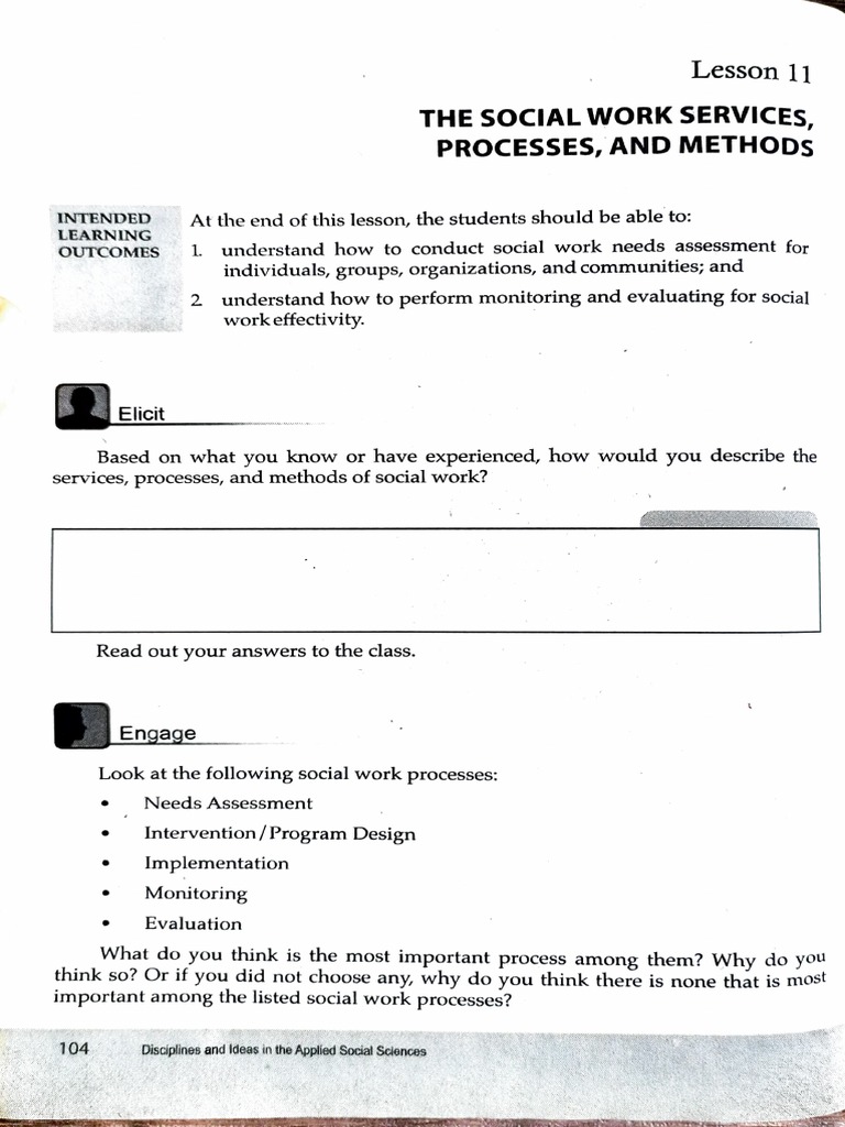 The Social Work Services, Processes, and Methods | PDF | Needs ...
