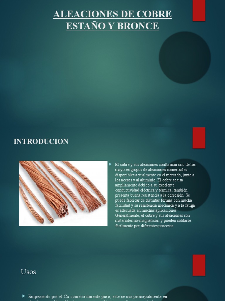 Aleaciones de Cobre | PDF | Estaño | Cobre