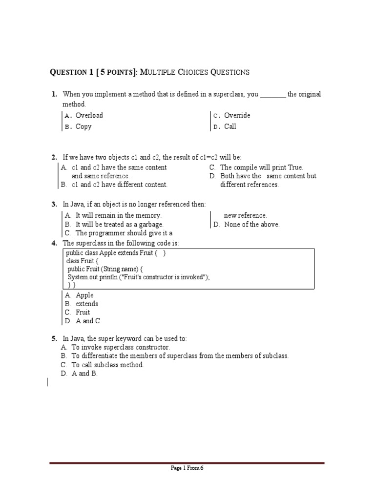 Mid Term Oop 1 Pdf Method Computer Programming Class Computer Programming 