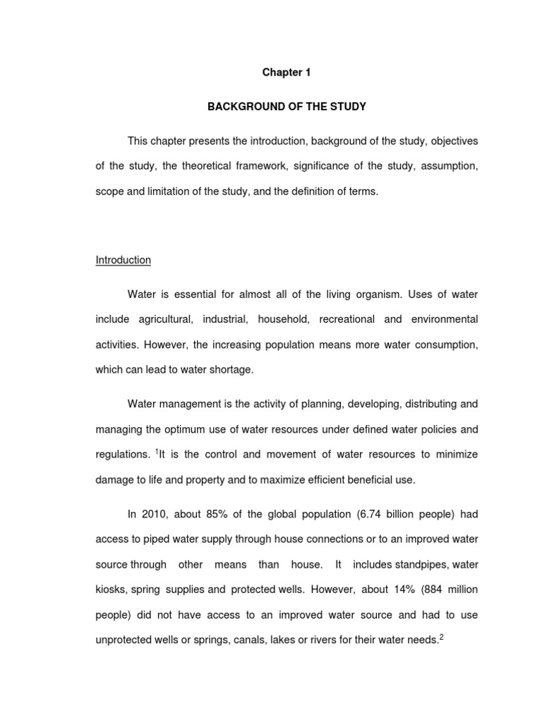 Research (Design of Water Tank-Ch 1) | PDF | Water Supply | Water