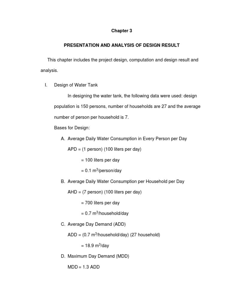 Water Tank Design and Analysis Report | PDF | Horsepower | Chemical ...