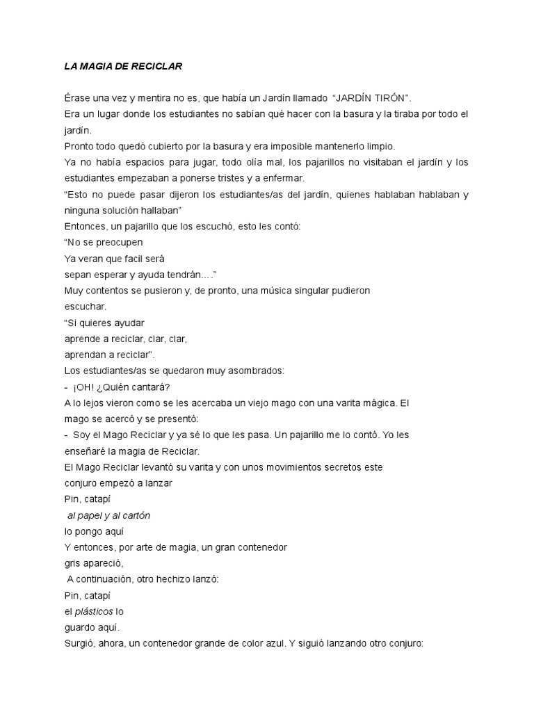 La Magia de Reciclar | PDF