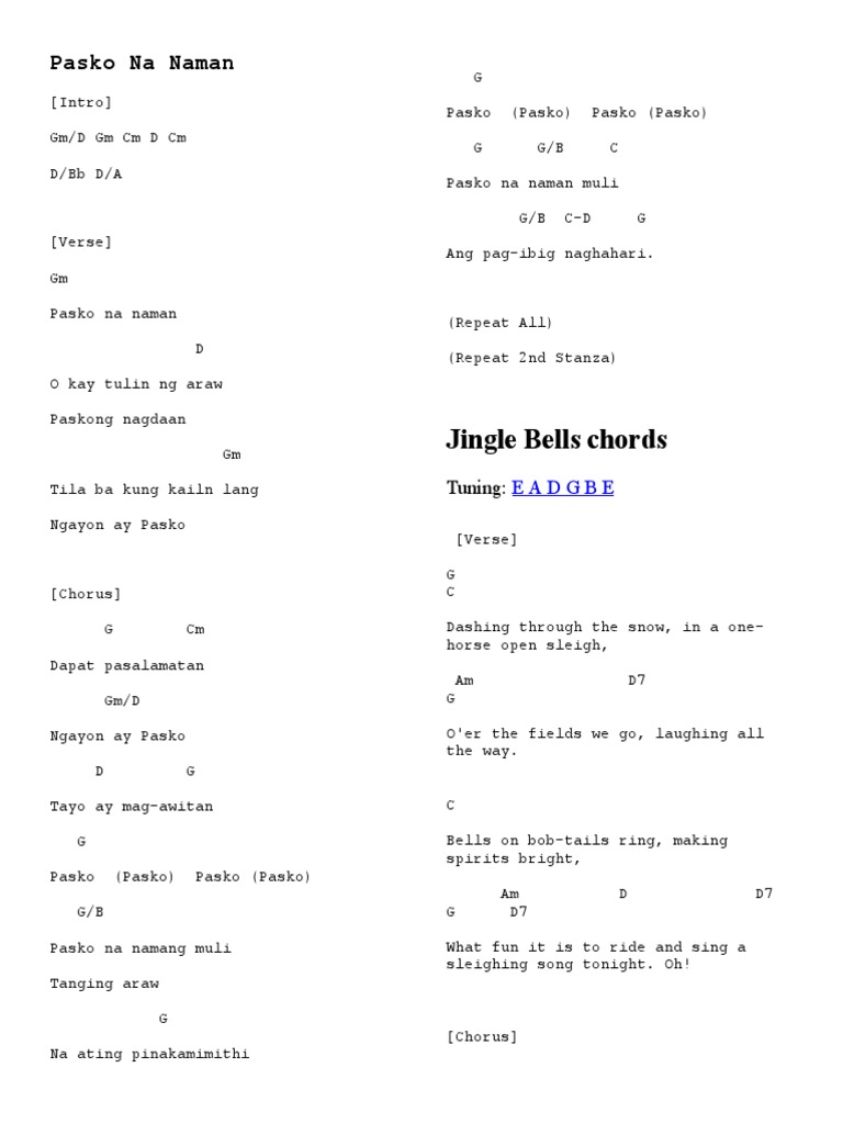 Pasko Na Nama1 | Download Free PDF | Songs | Seasonal Traditions