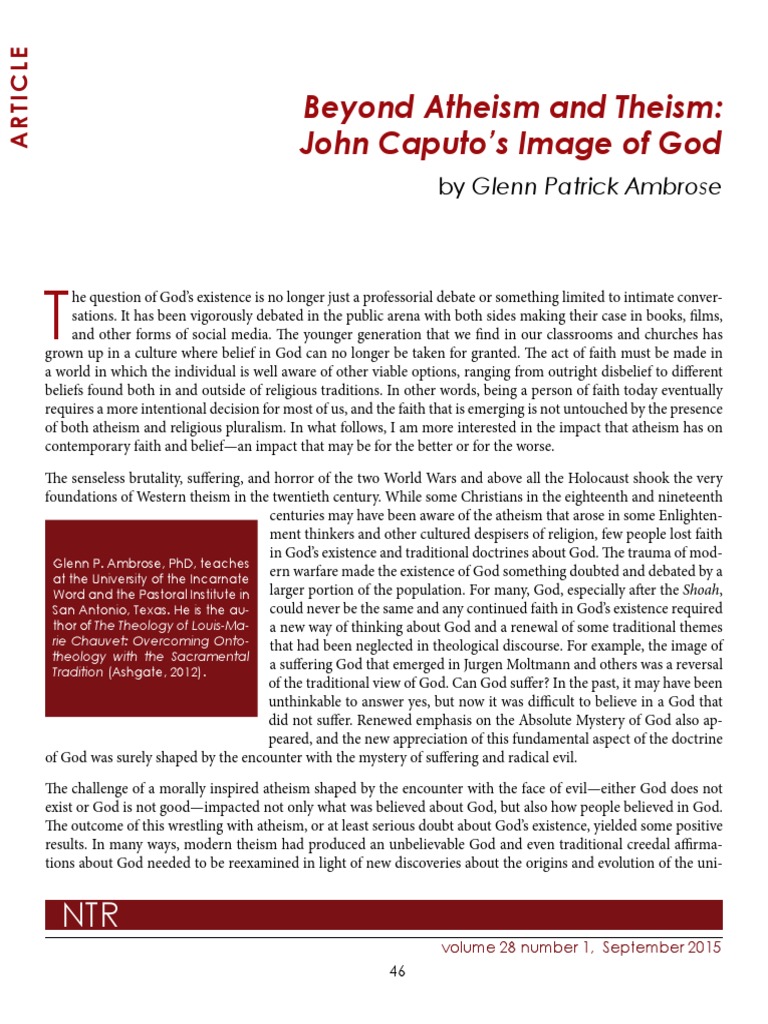 Beyond Atheism and Theism | PDF | God | Atheism