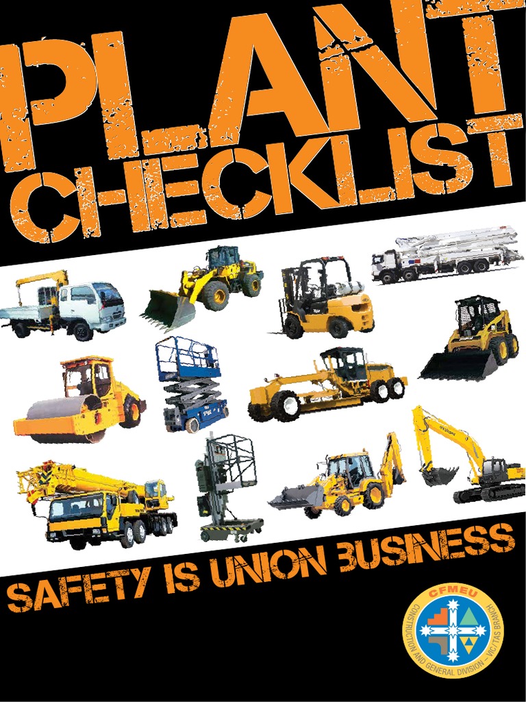CFMEU Plant Checklist | PDF | Crane (Machine) | Tire
