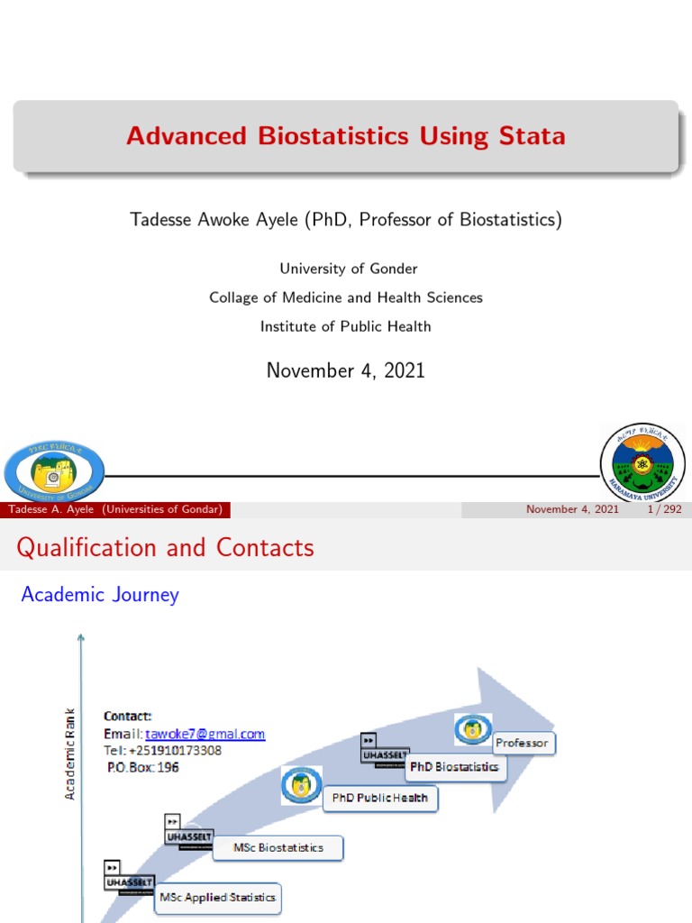 Adv Biostat Hu 2021 Pdf Statistics Biostatistics