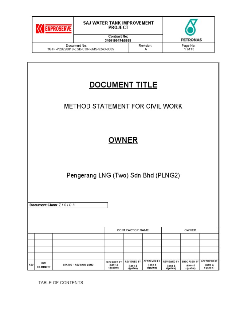 Civil Work Method Statement | PDF | Concrete | Crane (Machine)