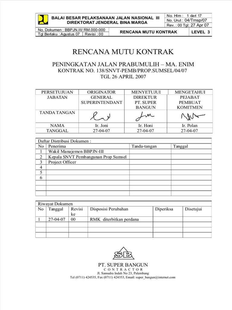 Dokumen - Tips - 71c Contoh RMK Kontraktor | PDF