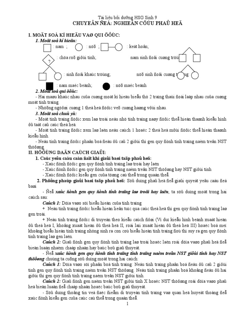 Bai Tap Pha He HSG Sinh 9 | PDF