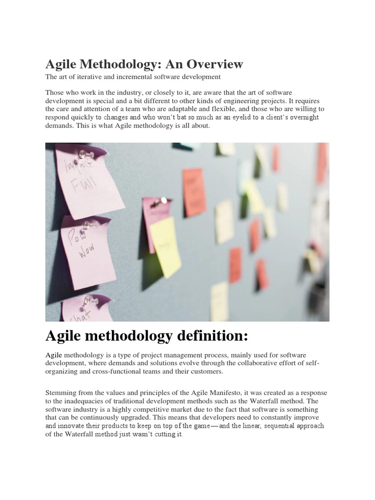 Agile Overview Document - V1.0 | PDF | Scrum (Software Development ...