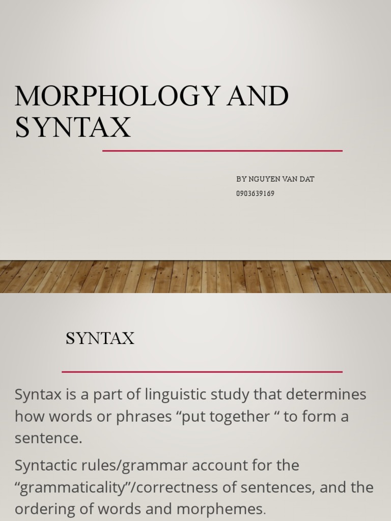 Morph & Synt DAT - V2 | PDF | Phrase | Word