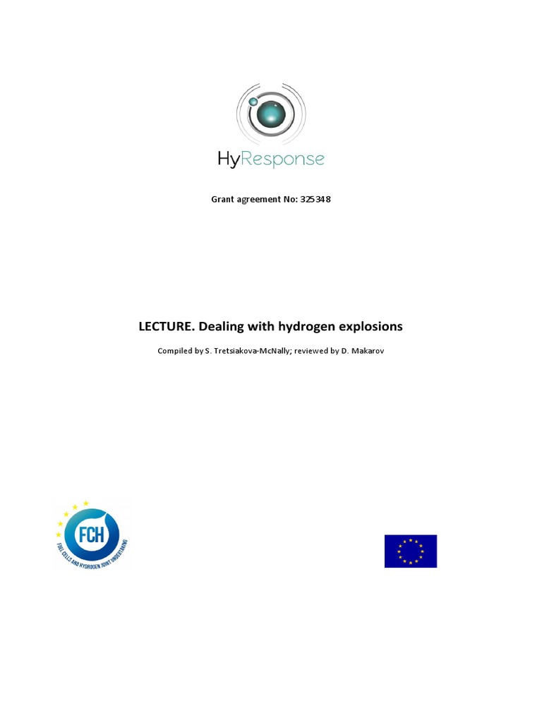 LECTURE. Dealing With Hydrogen Explosions | PDF | Combustion | Physical ...