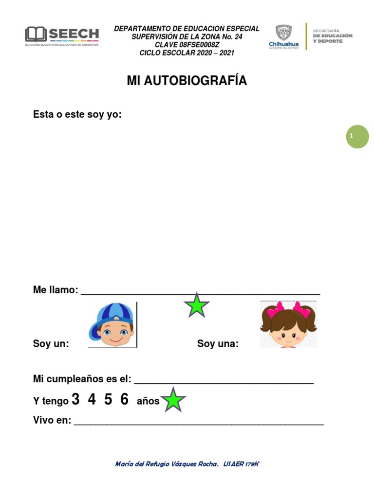 Autobiografía de un niño en USAER 179K | PDF | Salud y bienestar