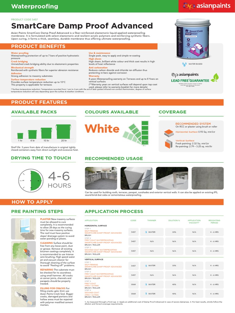 Damp Proof Advance | PDF | Paint | Water