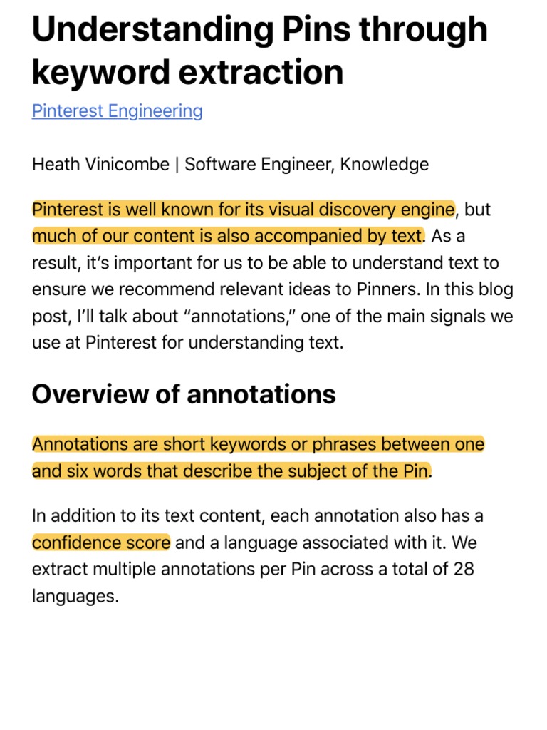 Keyword Extraction - Pinterest | PDF | Search Engine Optimization ...